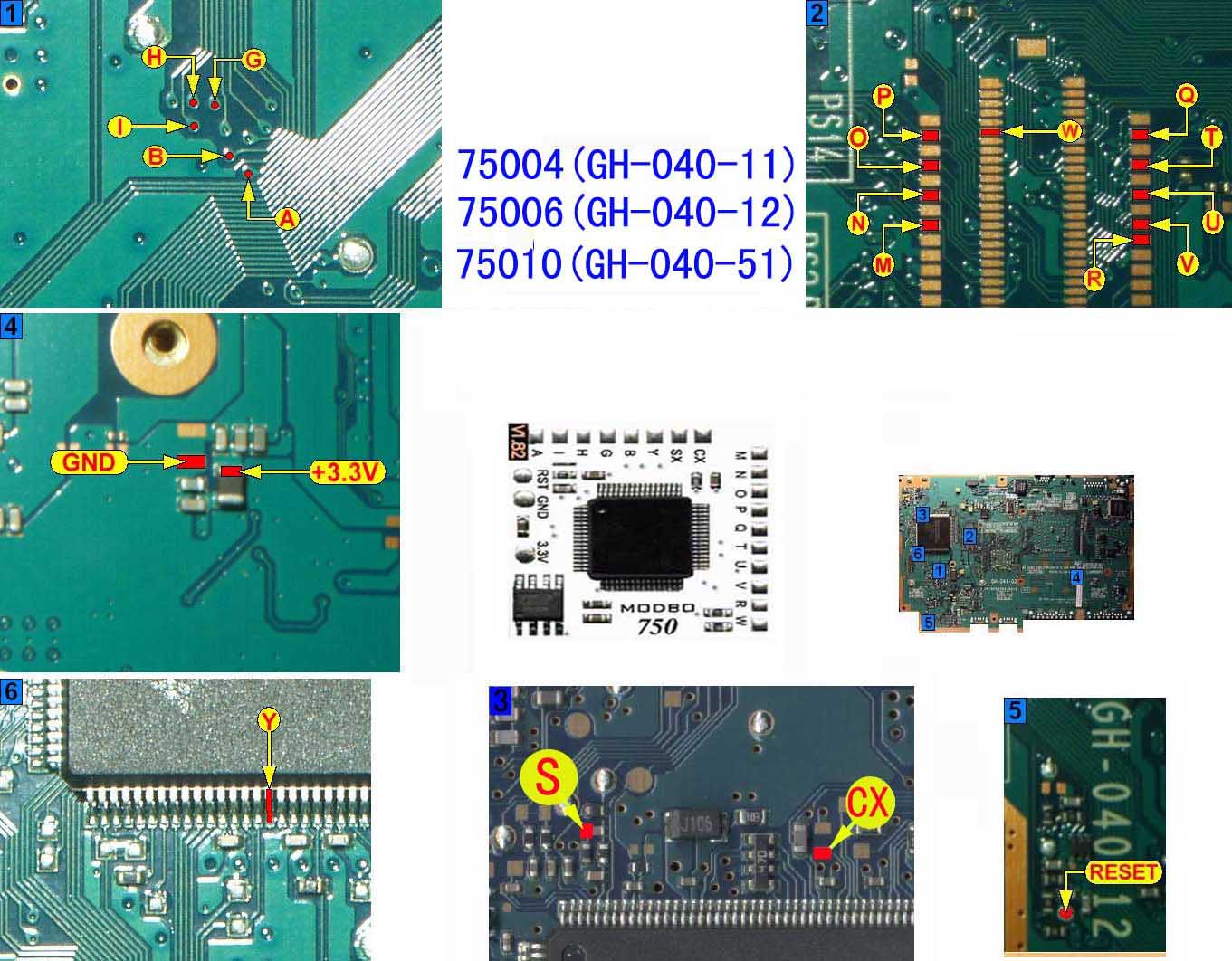 Playstation 2 – SCPH750xx V14 | Modbo installation diagram - Gusse console