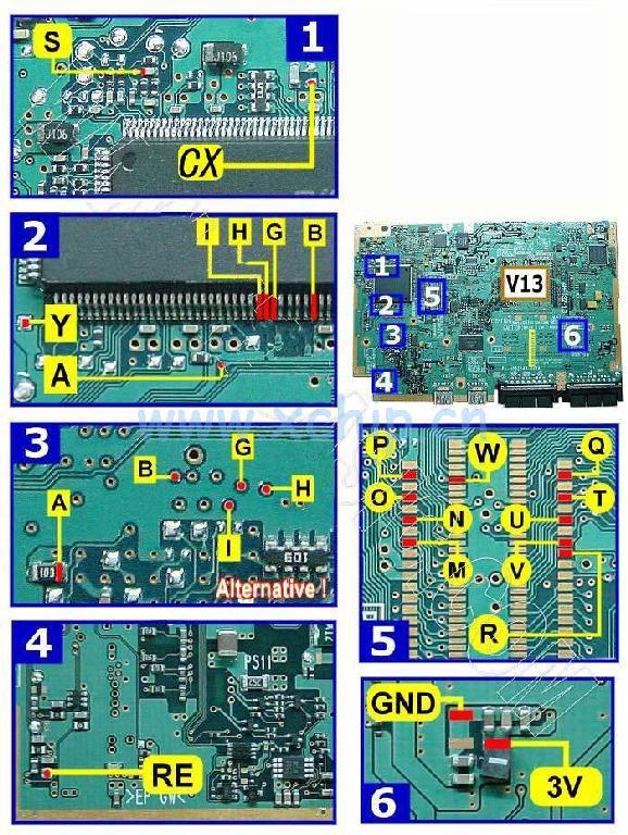 Playstation 2 – SCPH700xx V13 | Modbo installation diagram - Gusse console